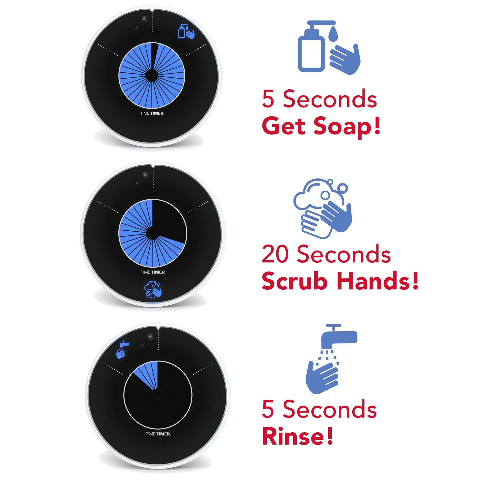Time Timer® WASH - Visual Touchless Handwashing Timer | Visual Timer